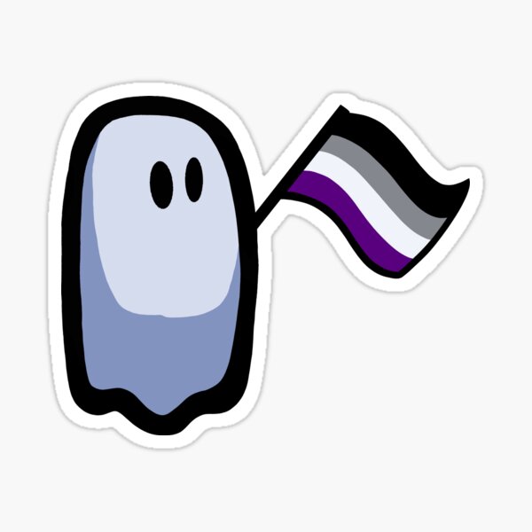 Asexual Pride Ghost Sticker For Sale By Acellama Redbubble