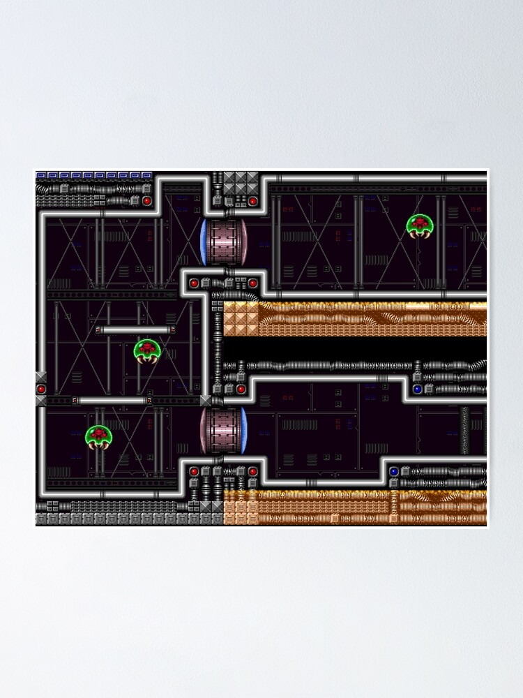 "Super Metroid Level Map" Poster by gin-nek-shop | Redbubble