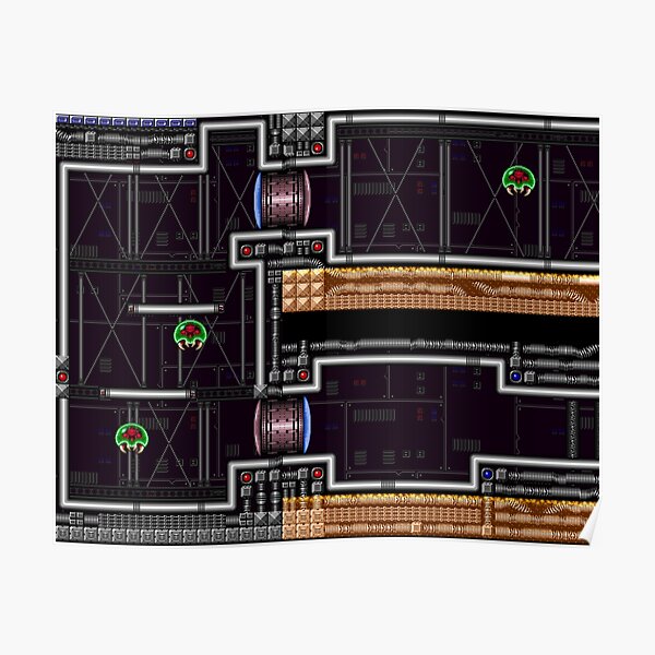 "Super Metroid Level Map" Poster by gin-nek-shop | Redbubble