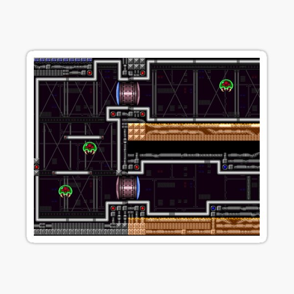 "Super Metroid Level Map" Sticker by gin-nek-shop | Redbubble