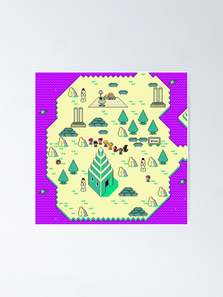 "Earthbound Magicant Map" Poster for Sale by gin-nek-shop | Redbubble