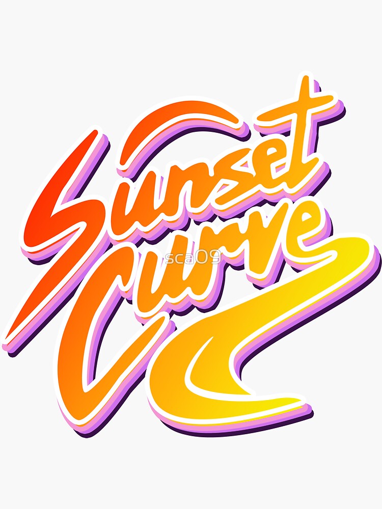 "sunset curve logo" Sticker by sca09 | Redbubble