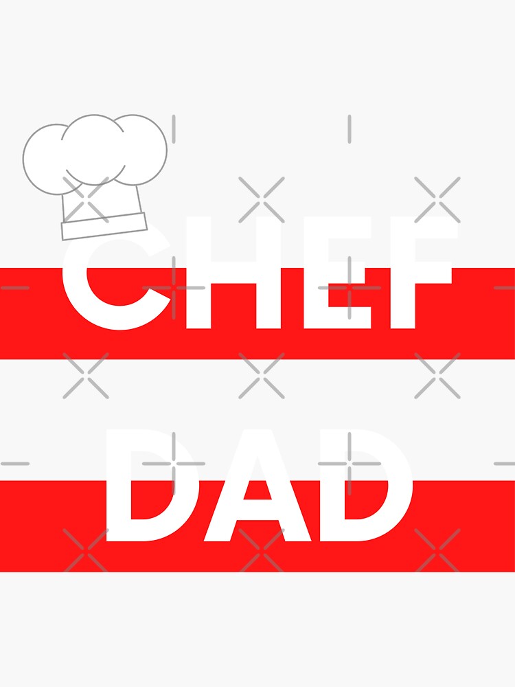 "Chef Dad" Sticker for Sale by Golden-Designs | Redbubble