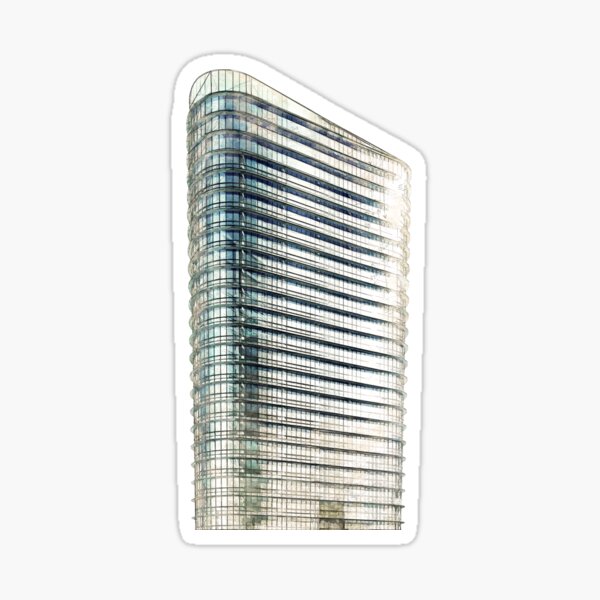 "Hybrid Skyscraper " Sticker for Sale by admundc | Redbubble
