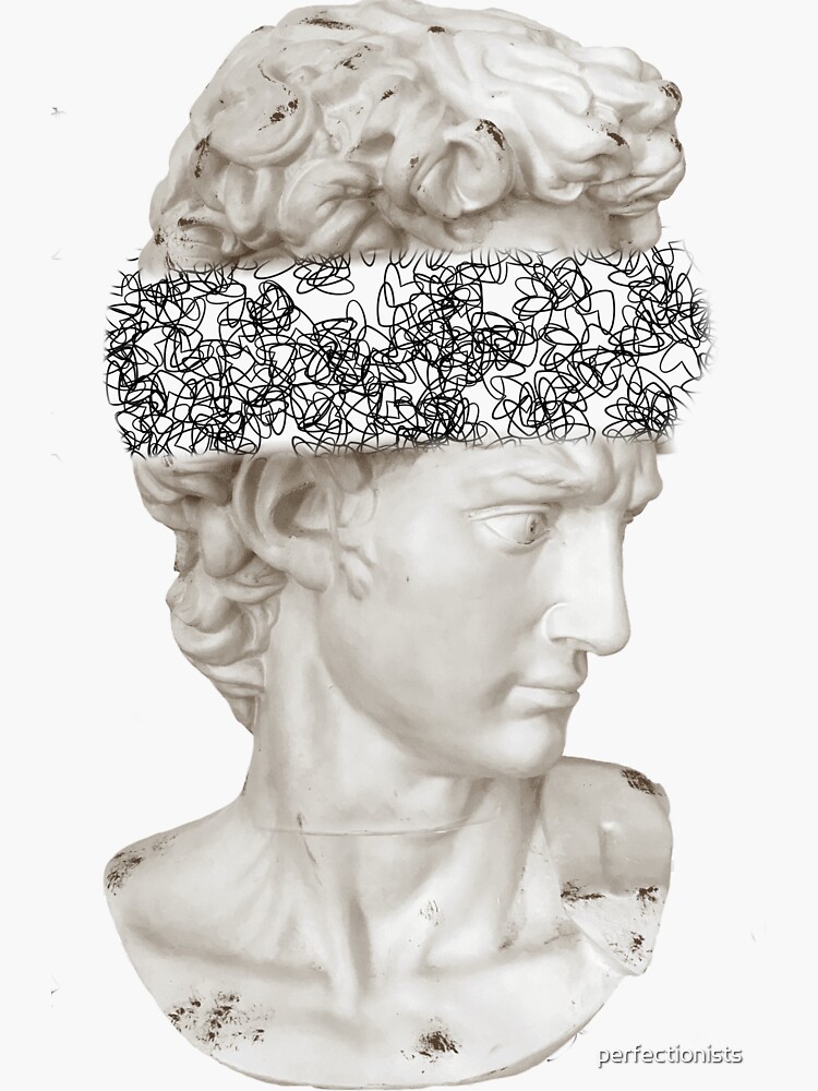 "unclear messy statue" Sticker by perfectionists | Redbubble
