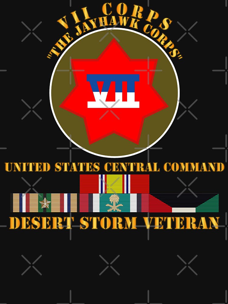 "Army - VII Corps - US Central Command - Desert Storm Veteran" T-shirt ...