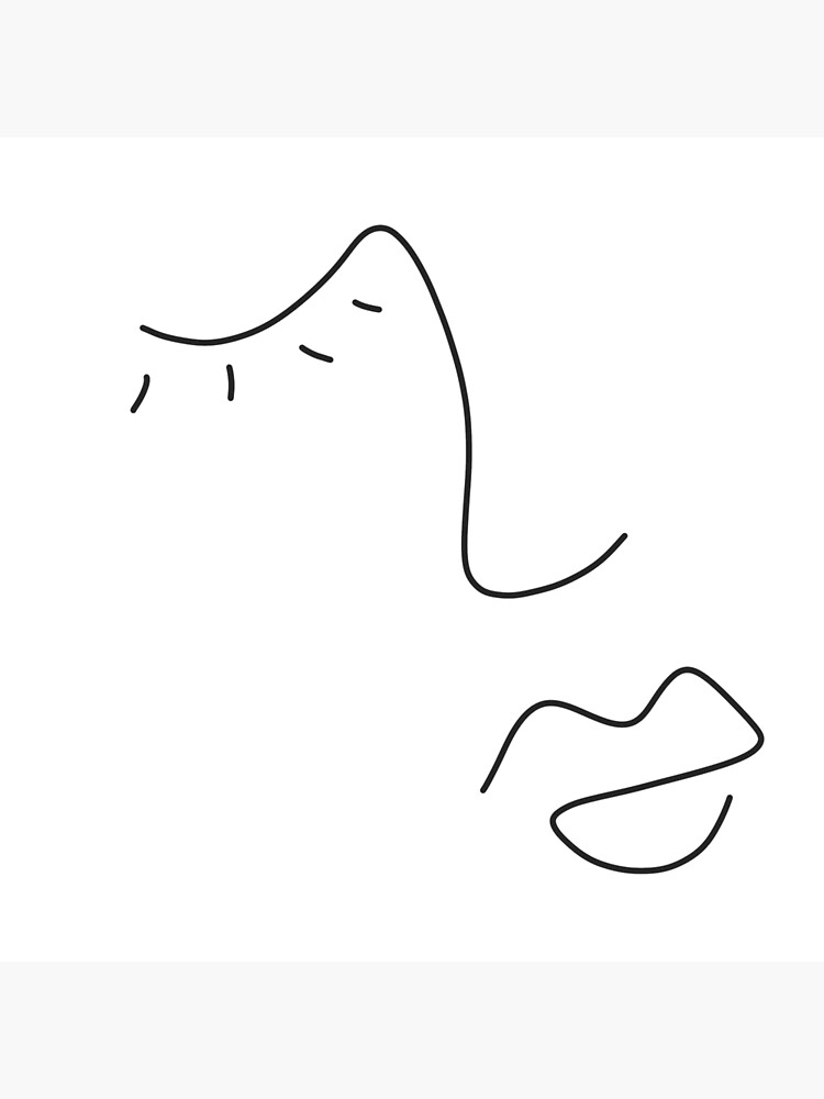 Póster «Cara simple de una línea (3)» de PaintPsd | Redbubble