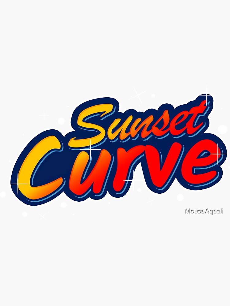 "Julie and Phantom Sunset Curve" Sticker by MousaAqeeli | Redbubble