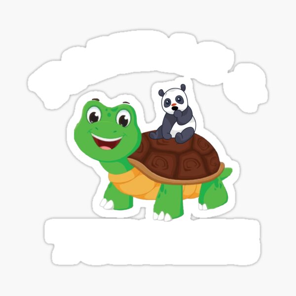 "Cute pandas and turtles T-shirt design for boys and girls" Sticker for ...