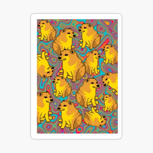 "cheems pixel" Sticker by Trungdz123 | Redbubble