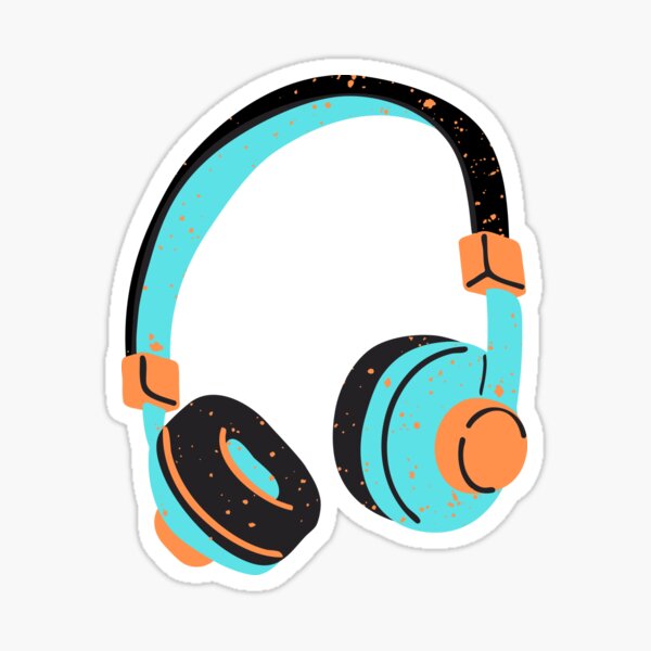 "Classic Headphone" Sticker for Sale by IZ-STAR | Redbubble