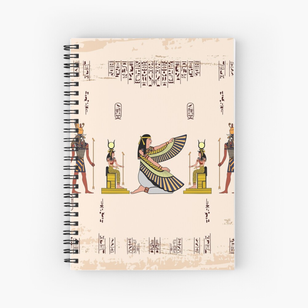 "Ancient Egypt Hieroglyphics" Spiral Notebook for Sale by amersoliman ...