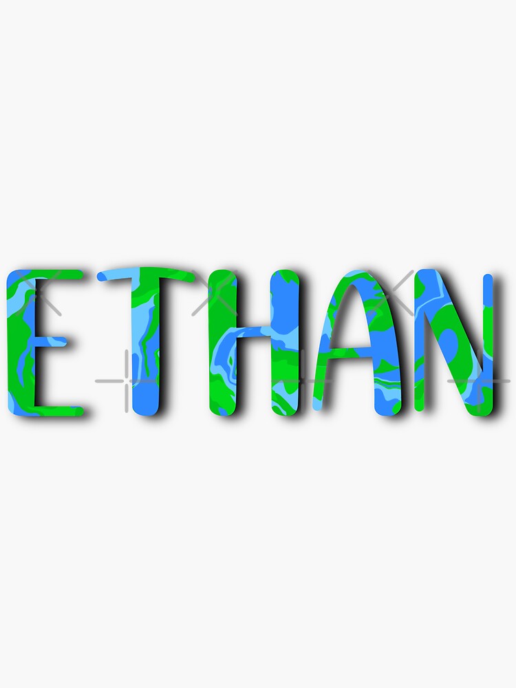 "Ethan" Sticker for Sale by dolphin1128 | Redbubble
