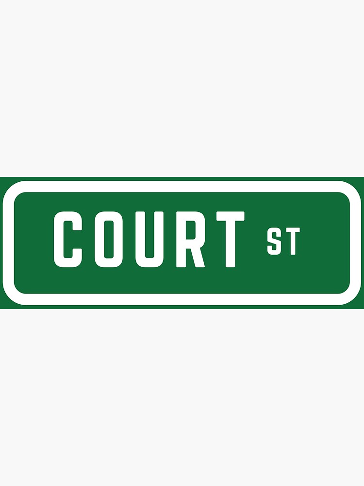 "Court Street Sign" Sticker for Sale by audreysecrest | Redbubble