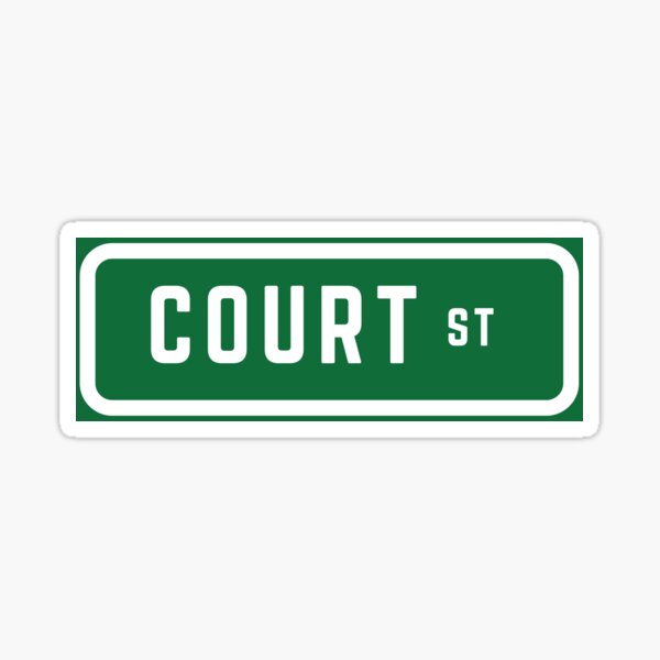 "Court Street Sign" Sticker for Sale by audreysecrest | Redbubble