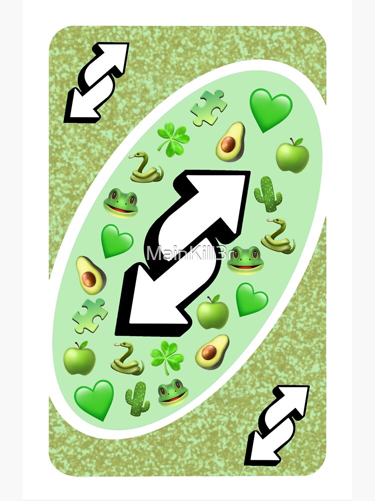 "uno reverse card green" Sticker for Sale by MainKill3r | Redbubble