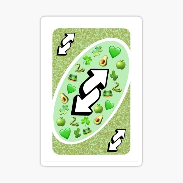 "uno reverse card green" Sticker for Sale by MainKill3r | Redbubble