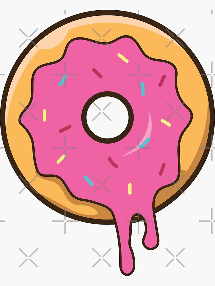 "DELICIOUS DONUT DRIPPING " Sticker for Sale by umfitoDesigns | Redbubble