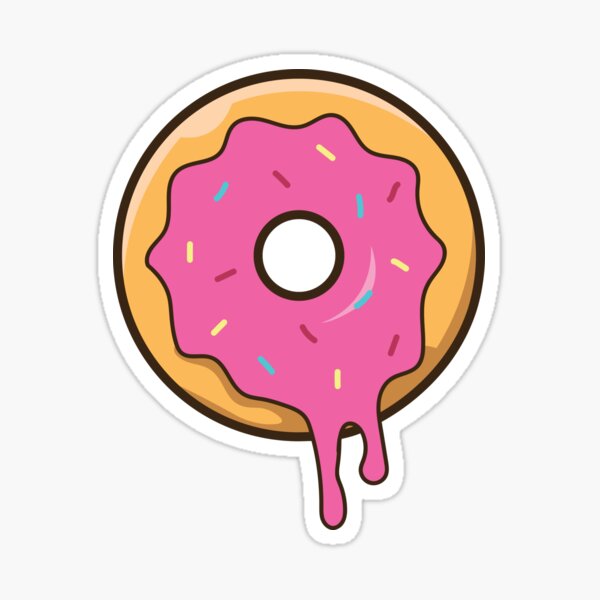 "DELICIOUS DONUT DRIPPING " Sticker for Sale by umfitoDesigns | Redbubble