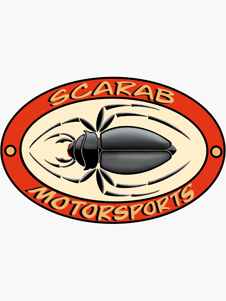 "Scarab Motorsports Käfer Logo" Sticker von ScarabMotors | Redbubble