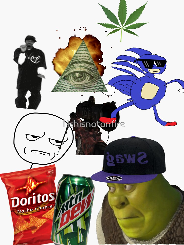 "Dank MLG funny MEME" Sticker for Sale by Tishisnotonfire | Redbubble