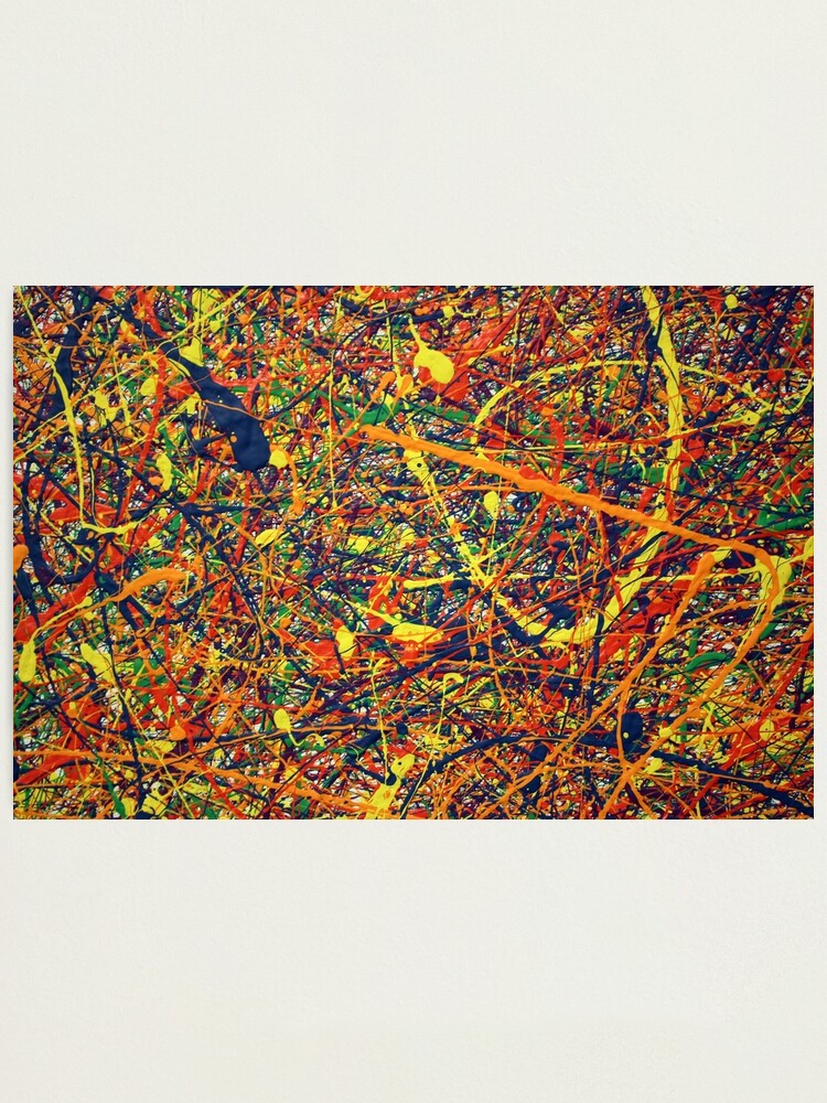 Lámina fotográfica «Pintura abstracta moderna de Jackson Pollock Arte ...