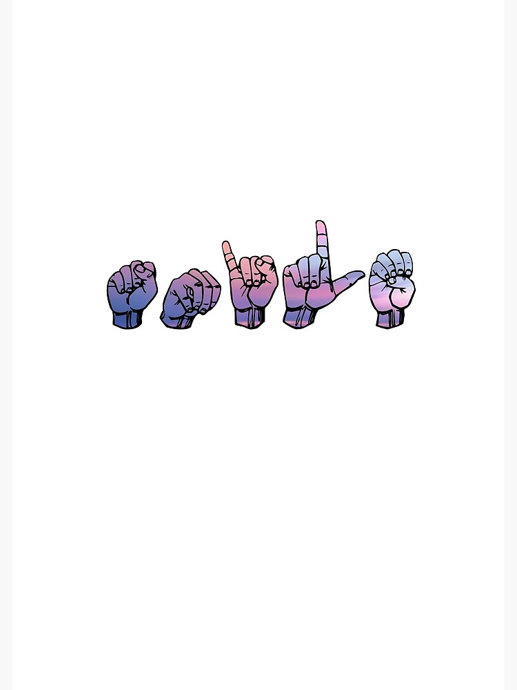 "Smile - ASL fingerspelling" Poster by Jennaviveart | Redbubble