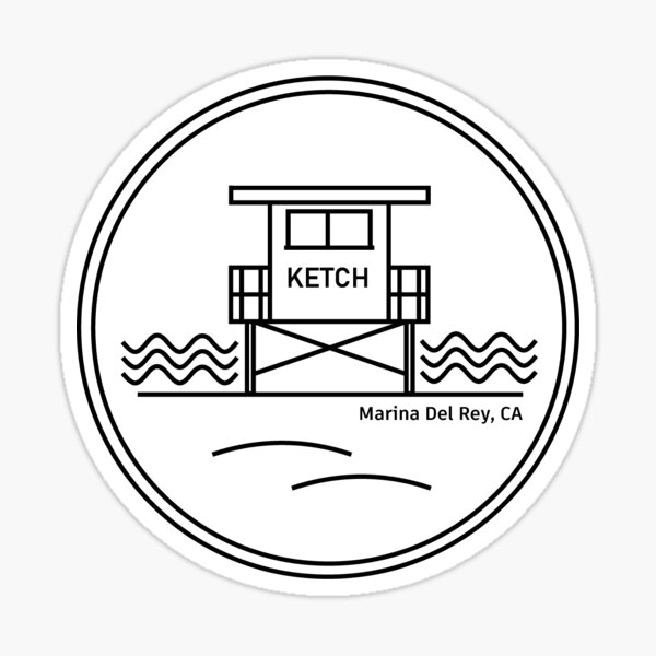 "Marina Del Rey - Ketch (KETCH)" Sticker for Sale by BroDMills | Redbubble