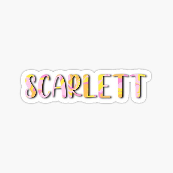 "Scarlett" Sticker for Sale by dolphin1128 | Redbubble