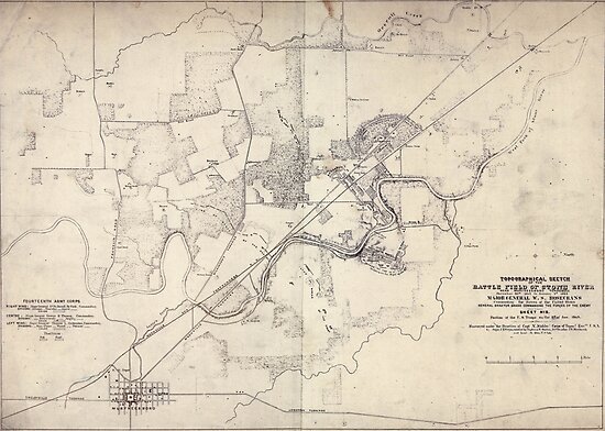 "Civil War Maps 1850 Topographical sketch of the battle field of Stone ...