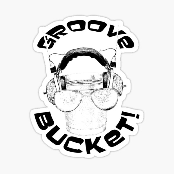 "The Groove Bucket!" Sticker for Sale by Indigenous-Bert | Redbubble