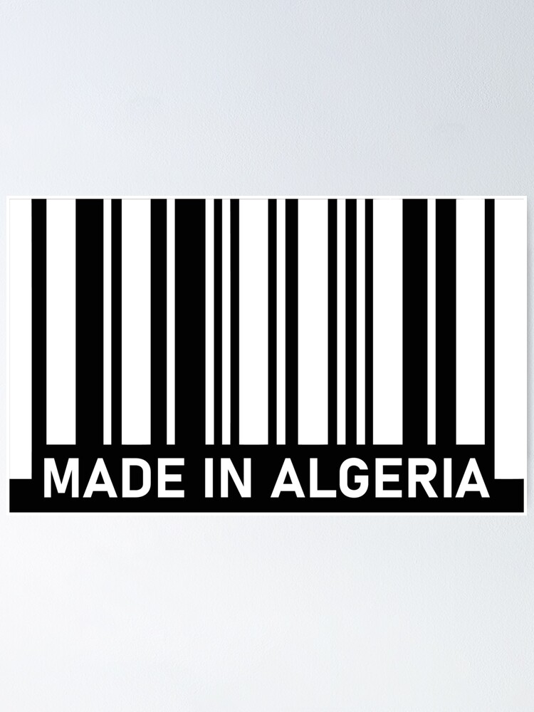 "MADE IN ALGERIA Barcode" Poster by ABGdesigns | Redbubble