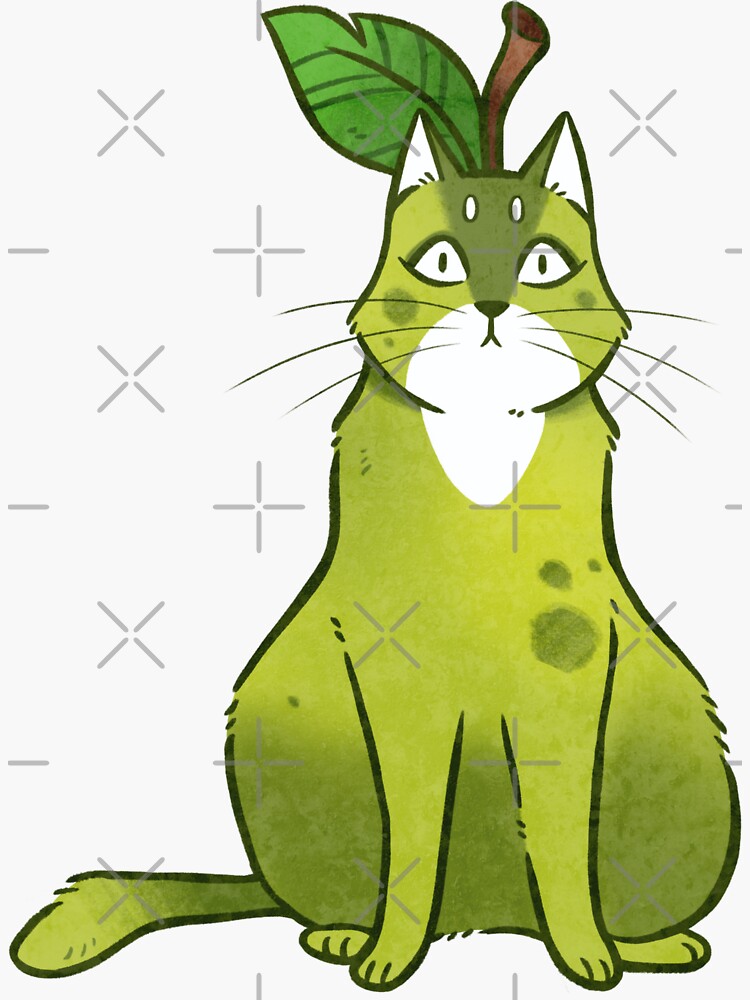 "Pear Cat" Sticker for Sale by kattvalk | Redbubble