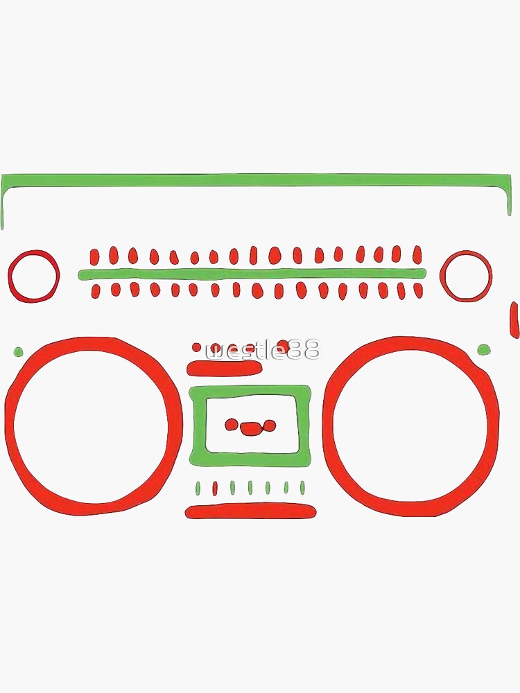 "ATCQ Style Ghetto Blaster" Sticker for Sale by westle88 | Redbubble