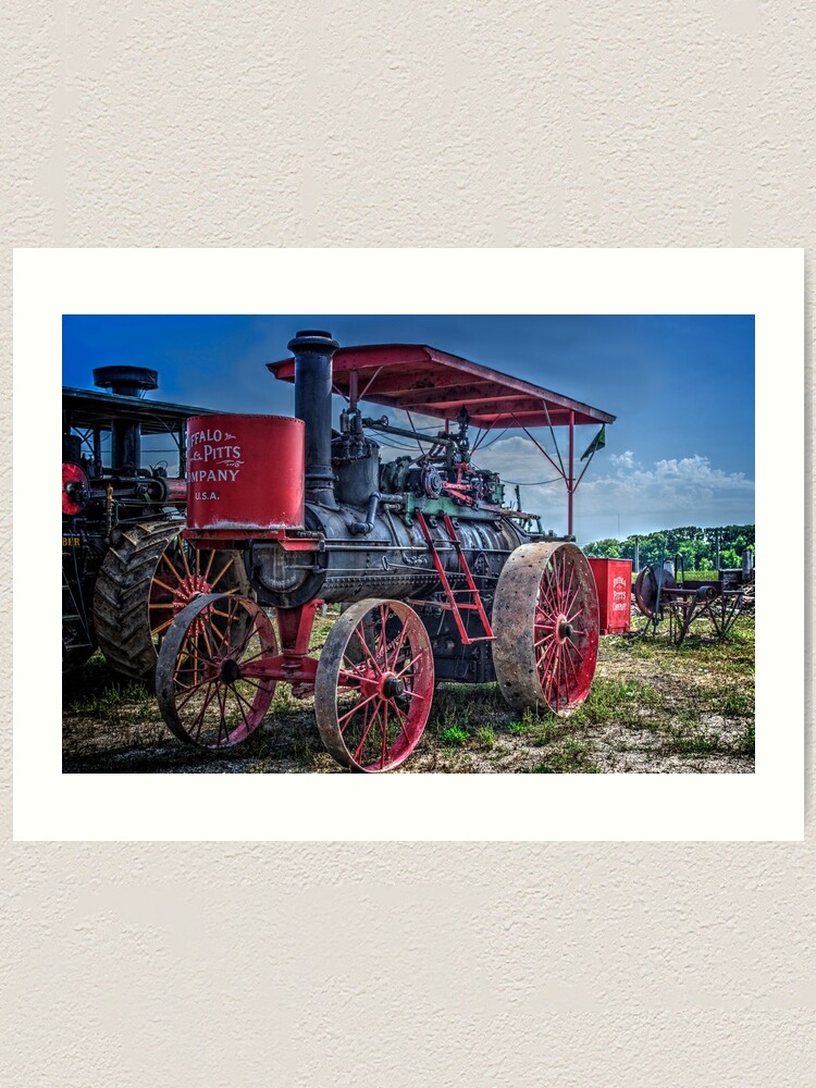 "Buffalo Pitts Steam Traction Engine" Art Print by Shellyg61 | Redbubble