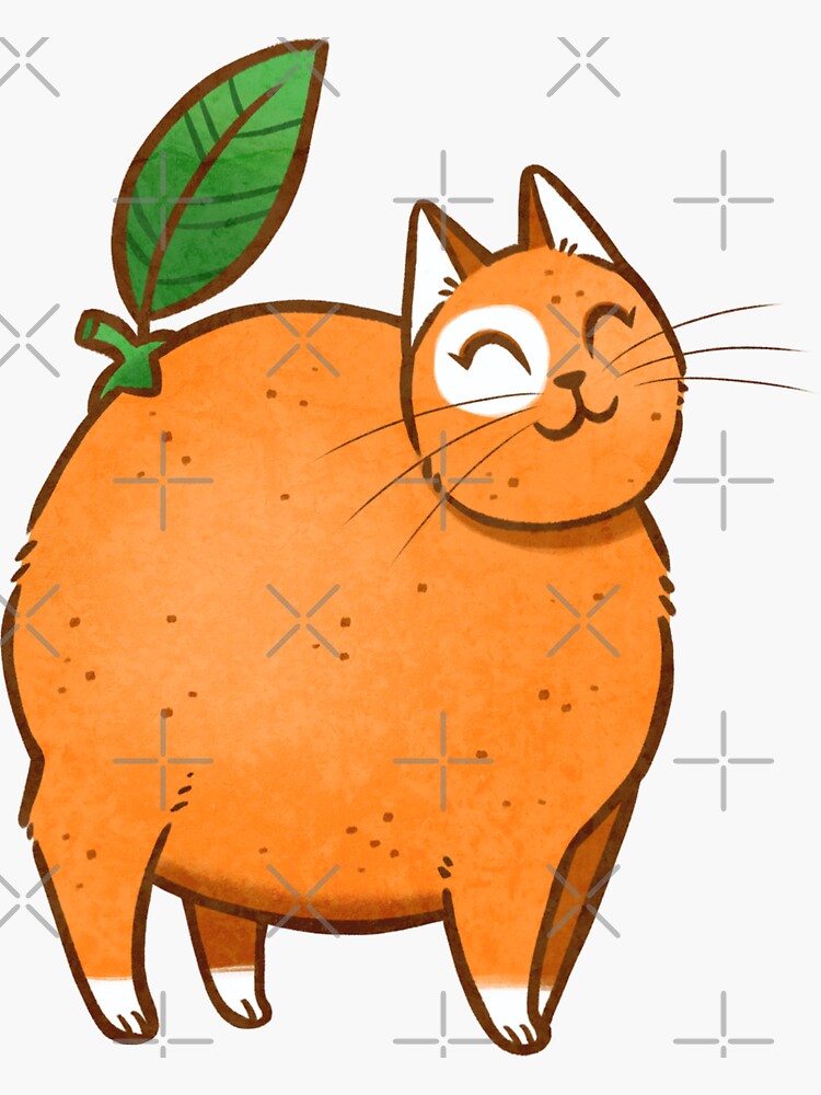 "Orange Cat" Sticker by kattvalk | Redbubble