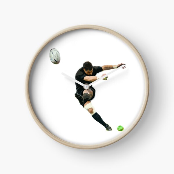 "Rugby Goal Kick Illustration" Clock for Sale by rugbyhighlights ...