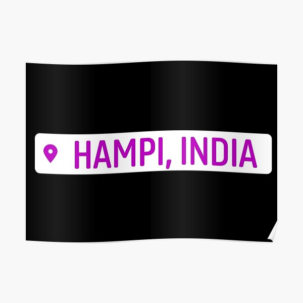 "Hampi, India Location" Poster for Sale by thehonestjoe | Redbubble