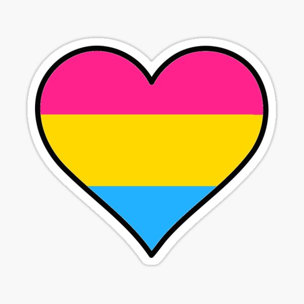 "Pansexual Pride Heart" Sticker for Sale by juliana-crafts | Redbubble