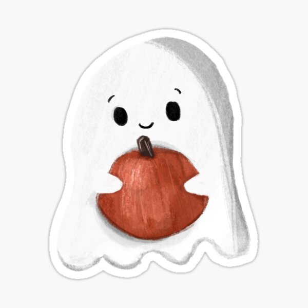 "Friendly Ghost" Sticker by saraheubanksart | Redbubble