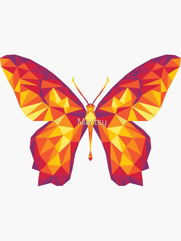 "Butterfly" Sticker by Martsy | Redbubble