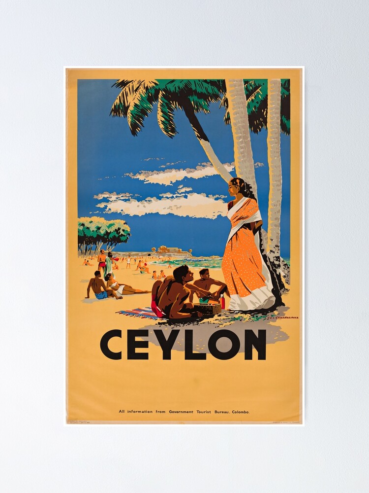 "Ceylon retro poster" Poster by CorasPosters | Redbubble
