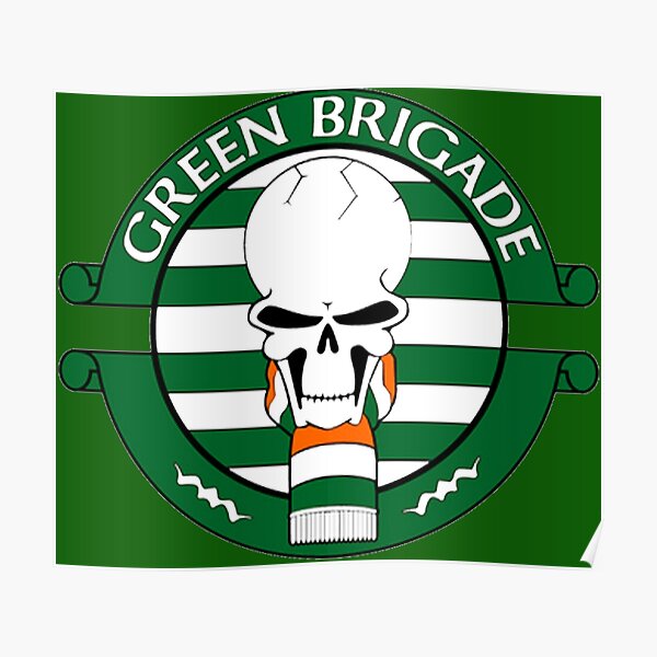 Green Brigade Skull Posters | Redbubble
