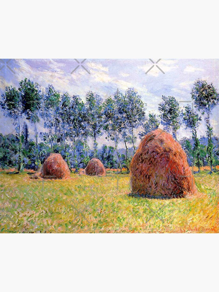 "Claude Monet | "Haystacks - Overcast Day" " Sticker by Gascondi ...