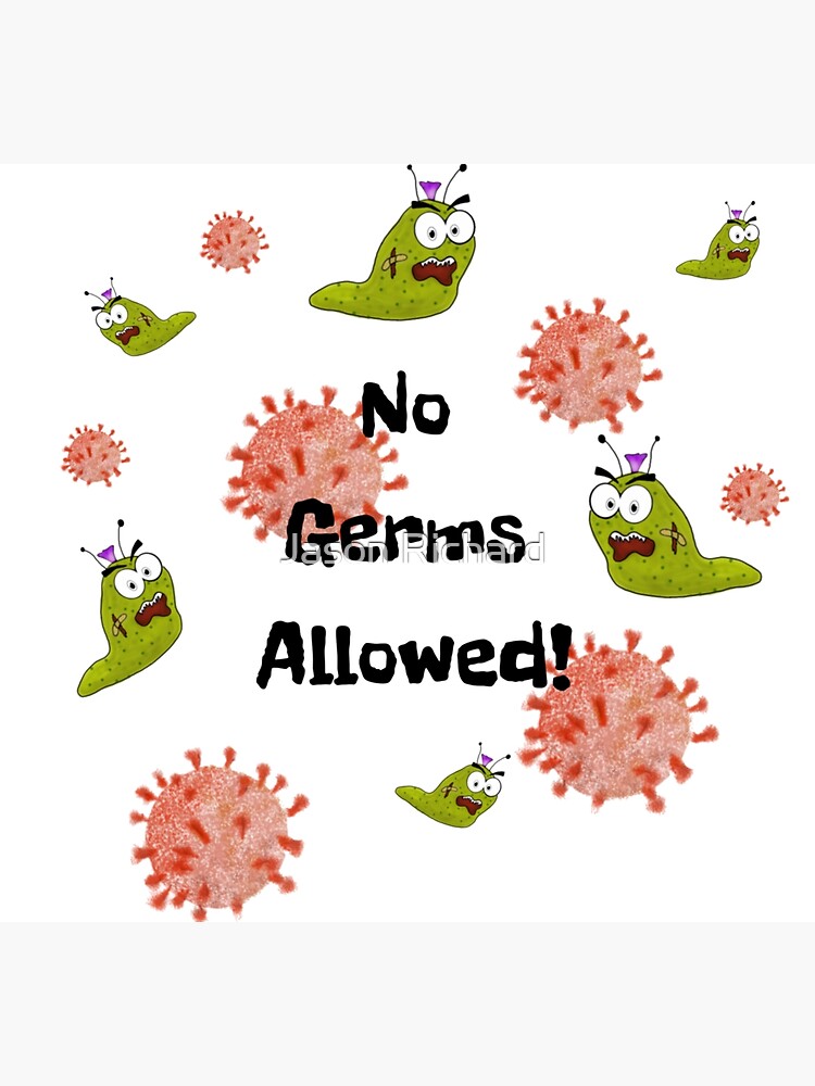 "No Germs Allowed Mask" Metal Print for Sale by jrichard99 | Redbubble
