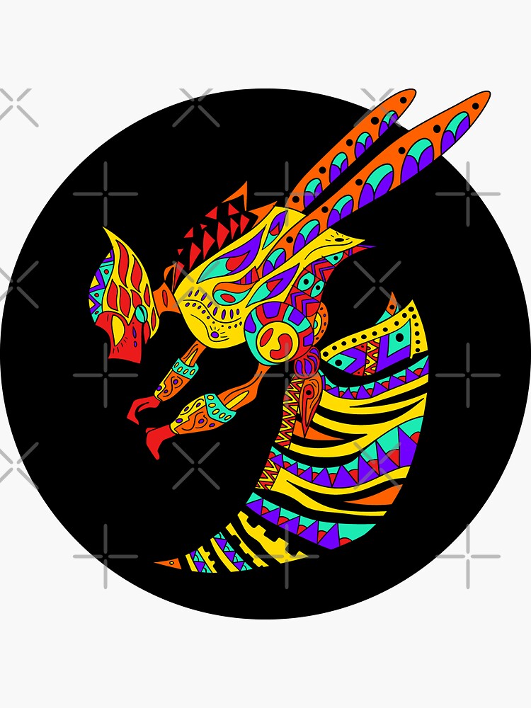 "tribal aztec bee queen ecopop" Sticker by jorgelebeau | Redbubble