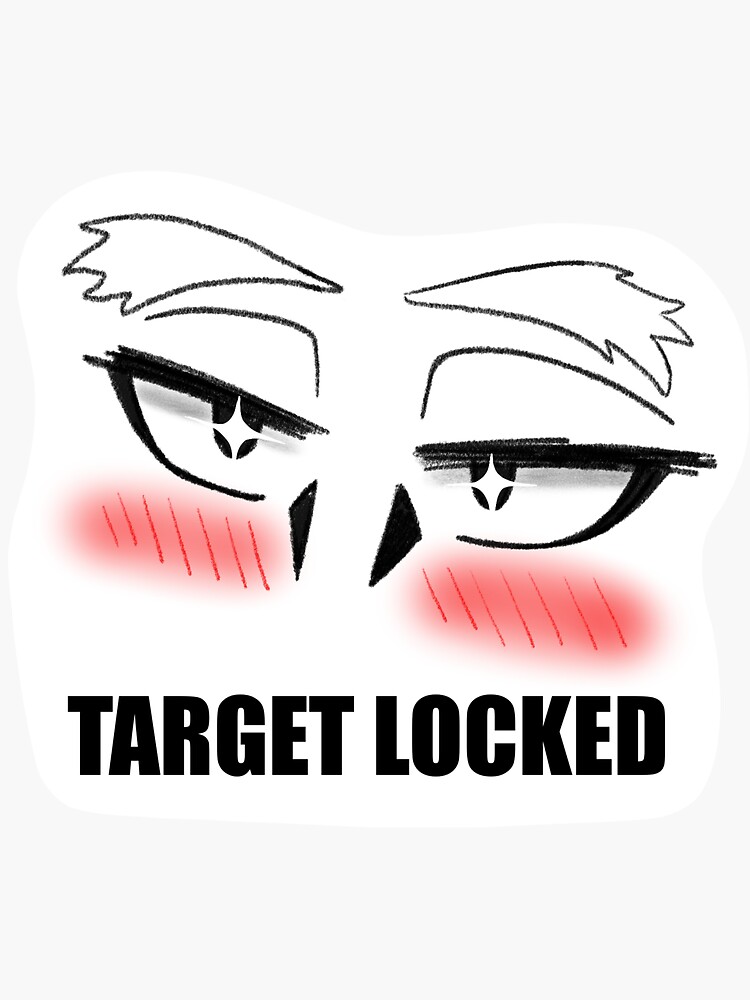 "Target Locked " Sticker for Sale by modesthoneyy | Redbubble