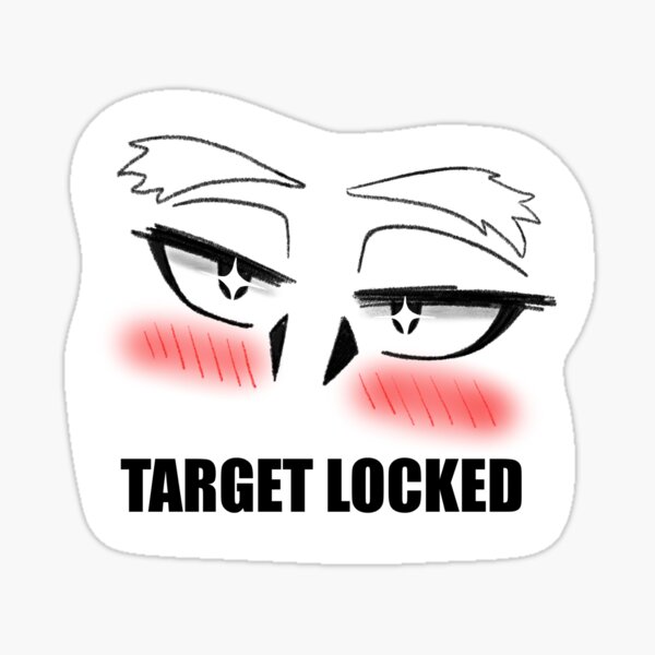 "Target Locked " Sticker for Sale by modesthoneyy | Redbubble