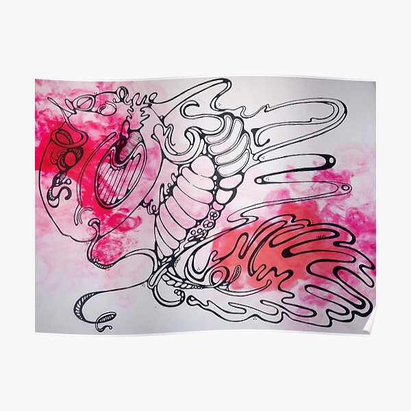 "Blood Red Dots and Spots Unicorn Shrimp" Poster for Sale by ...