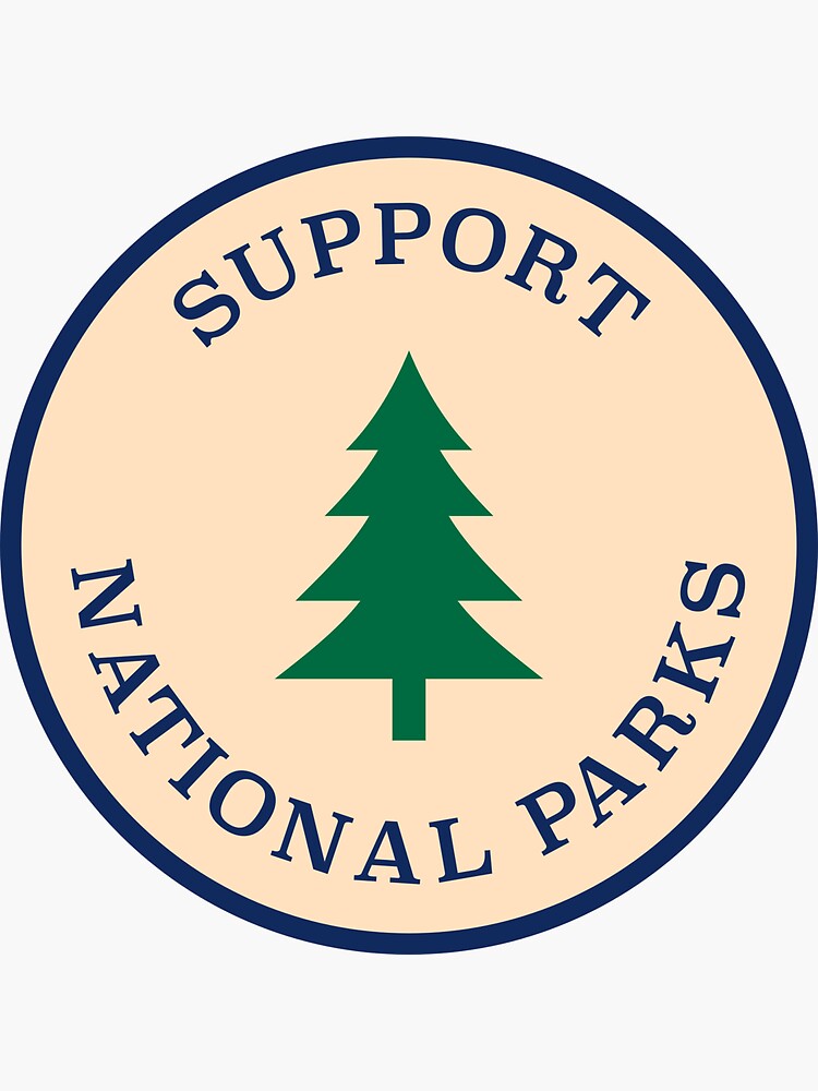 "Support National Parks" Sticker for Sale by SSFootball | Redbubble
